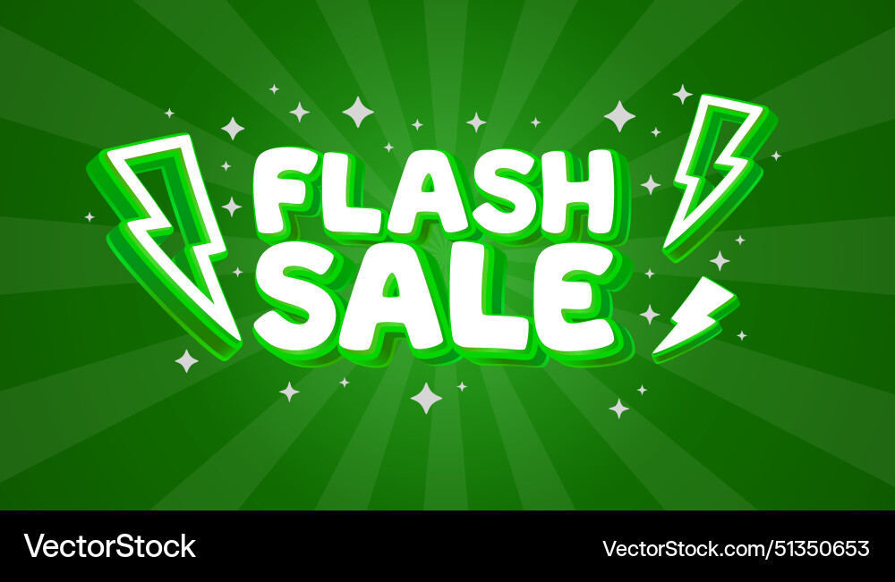 Flash sale event big offer poster label Royalty Free Vector