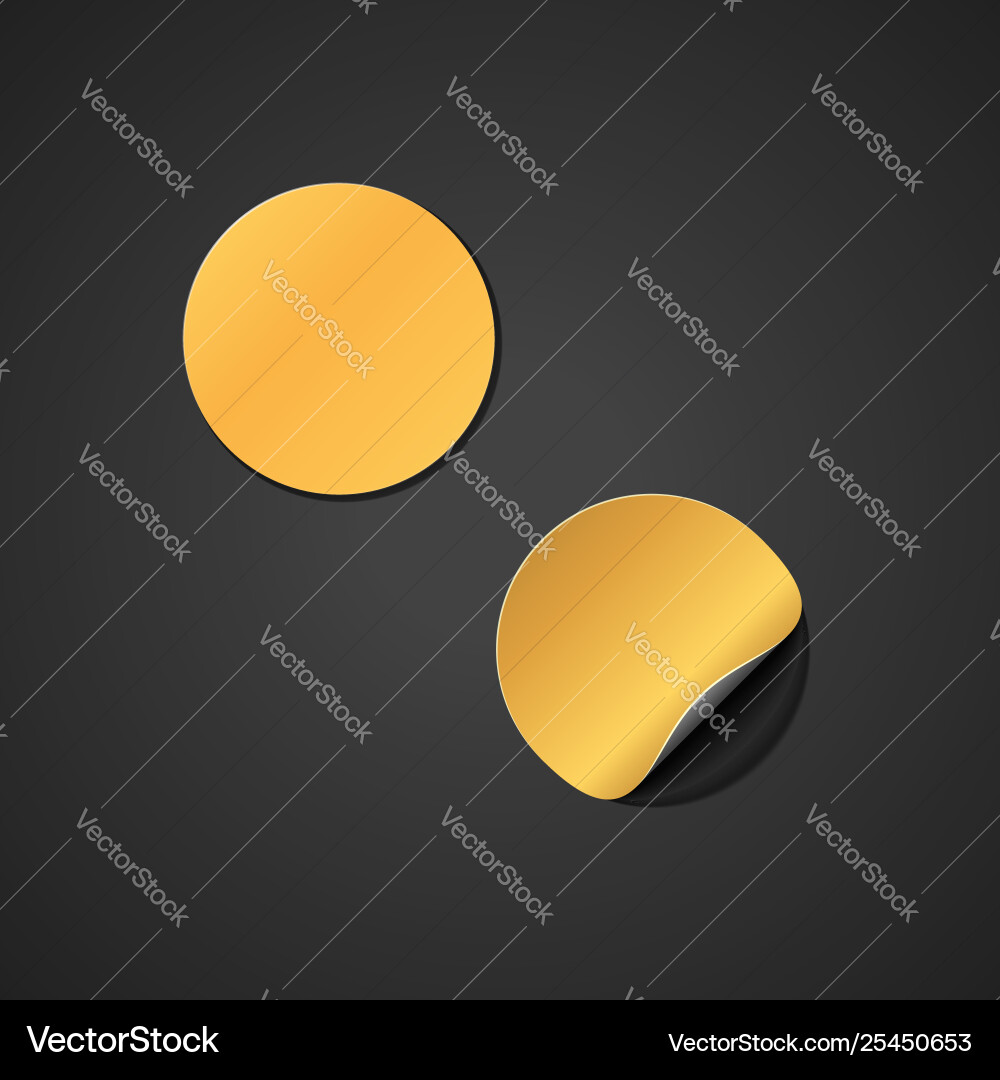 Gold Sticker Mockup (25450653) – Royalty-Free Vector | VectorStock