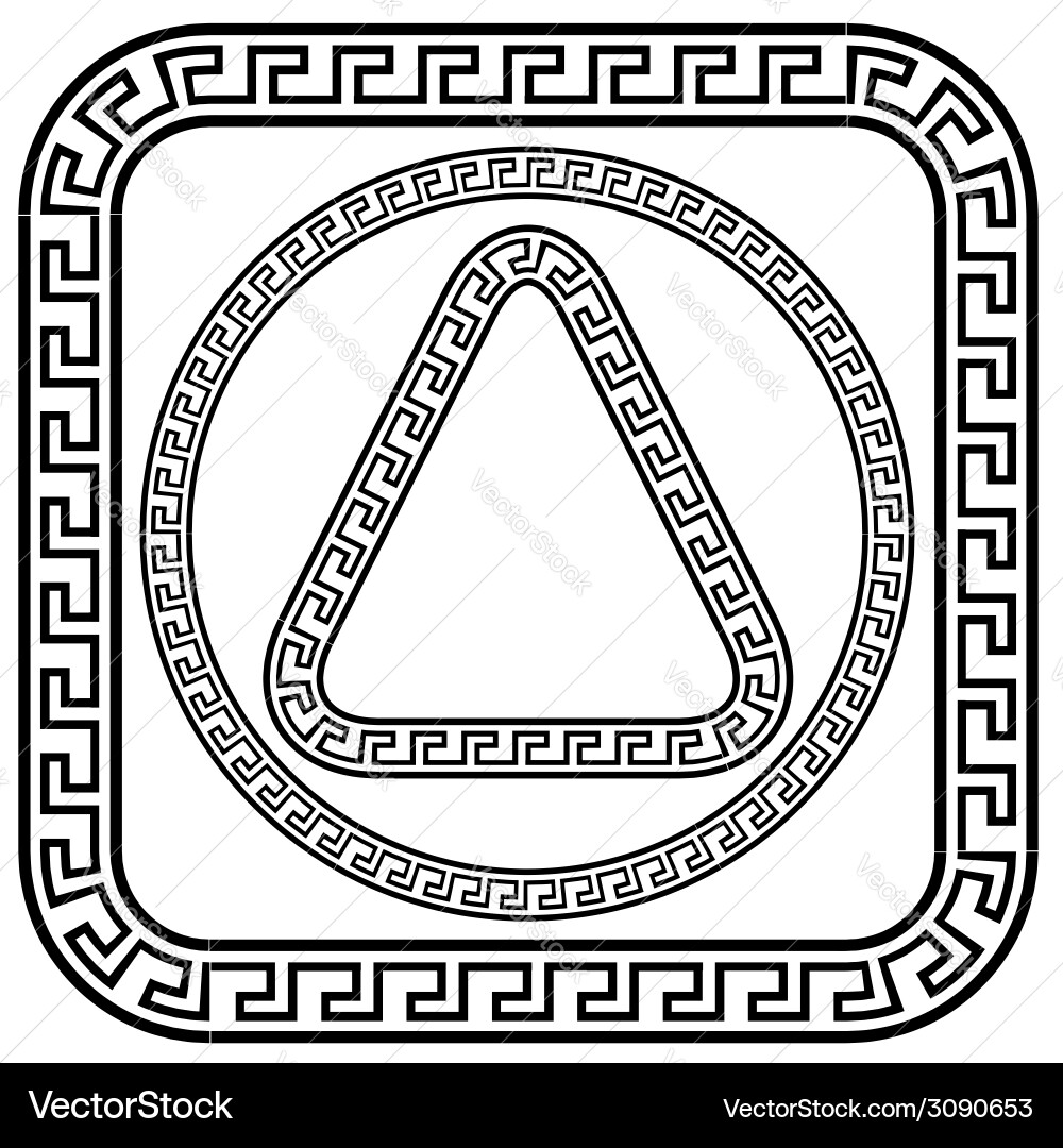 Greek meander patterns Royalty Free Vector Image