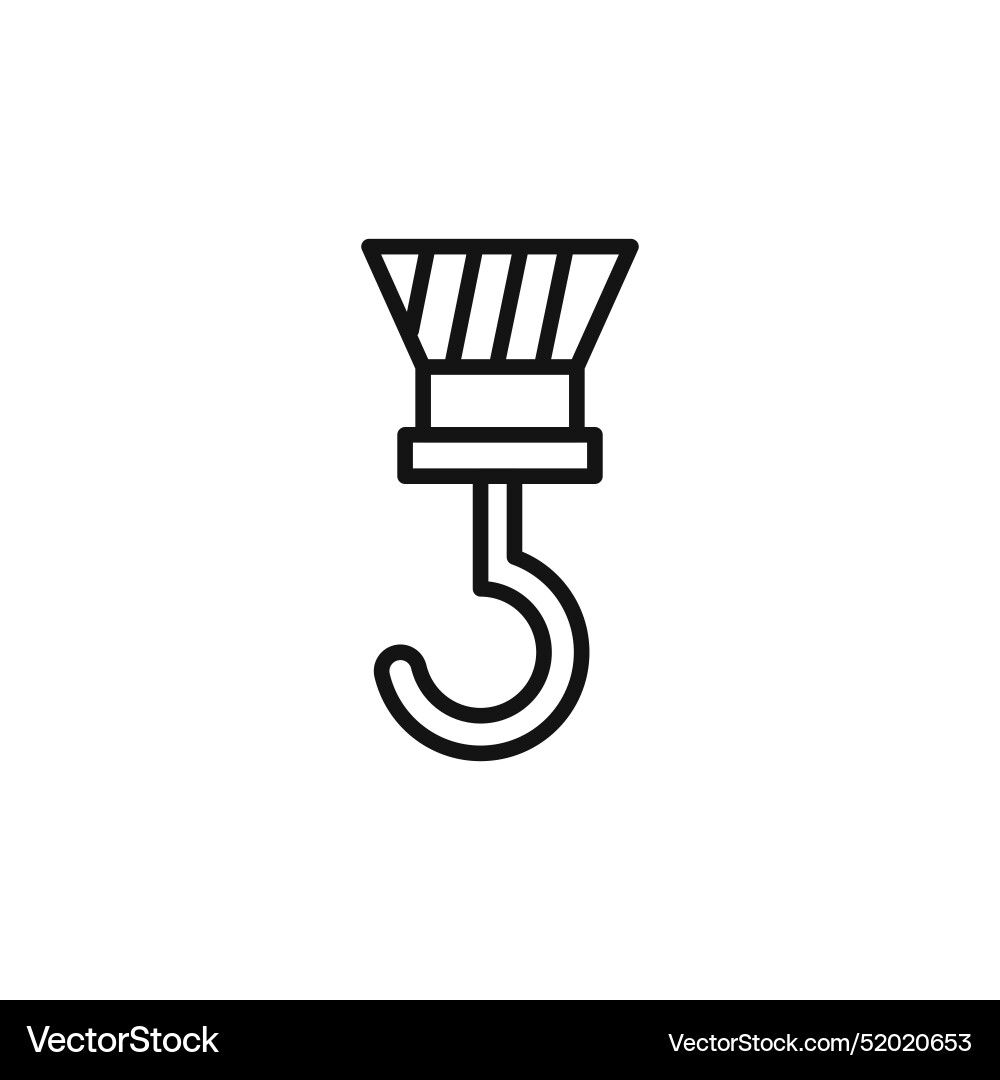 Hook icon outline collection in black Royalty Free Vector