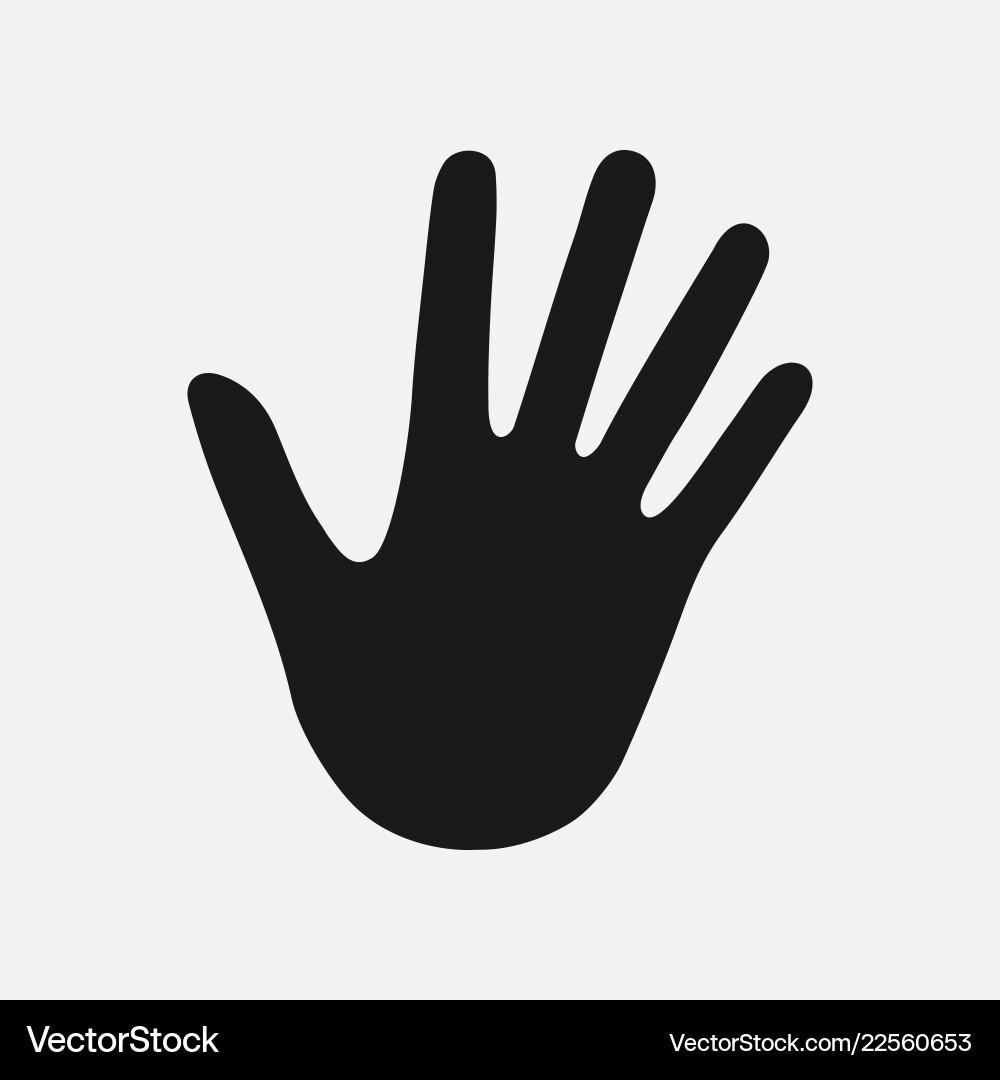 Human hand-print Royalty Free Vector Image - VectorStock