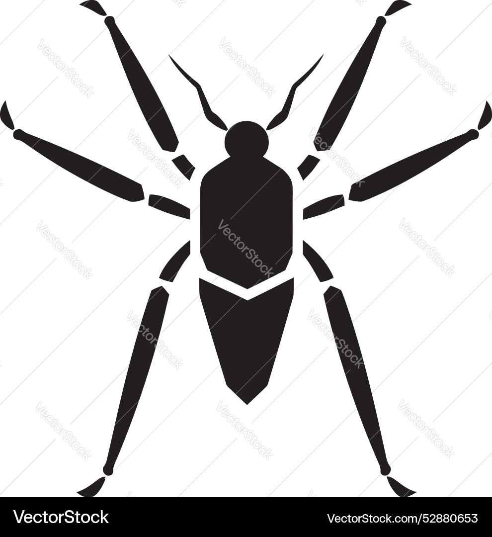 Insect Art Sleek Stick Badge Royalty Free Vector Image