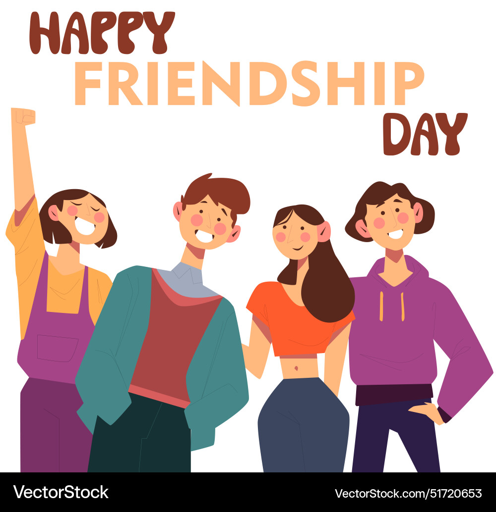International friends ship day Royalty Free Vector Image