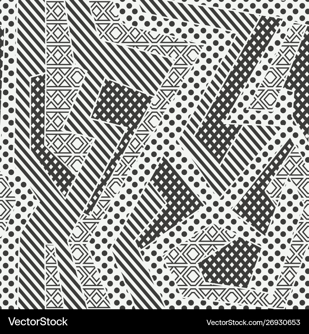 Monochrome cloth geometric seamless pattern Vector Image