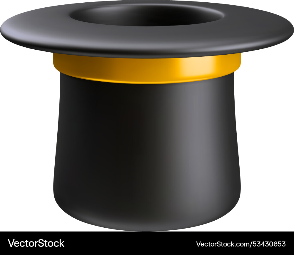 Realistic 3d of a magic hat Royalty Free Vector Image
