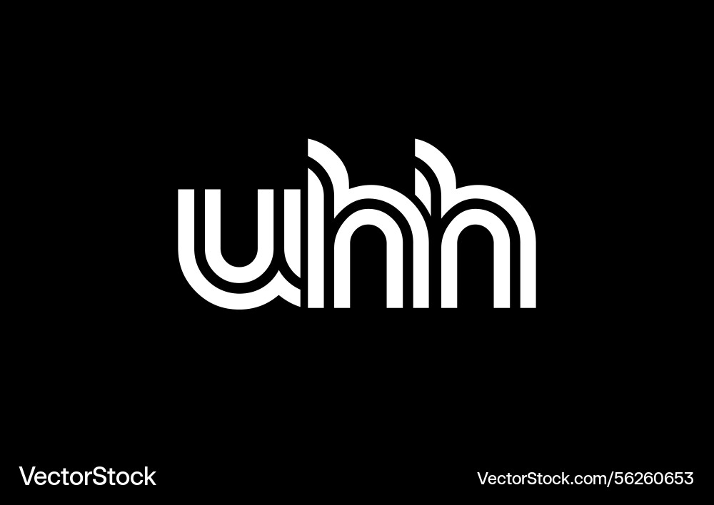 Uhh creative unique modern letter logo design Vector Image