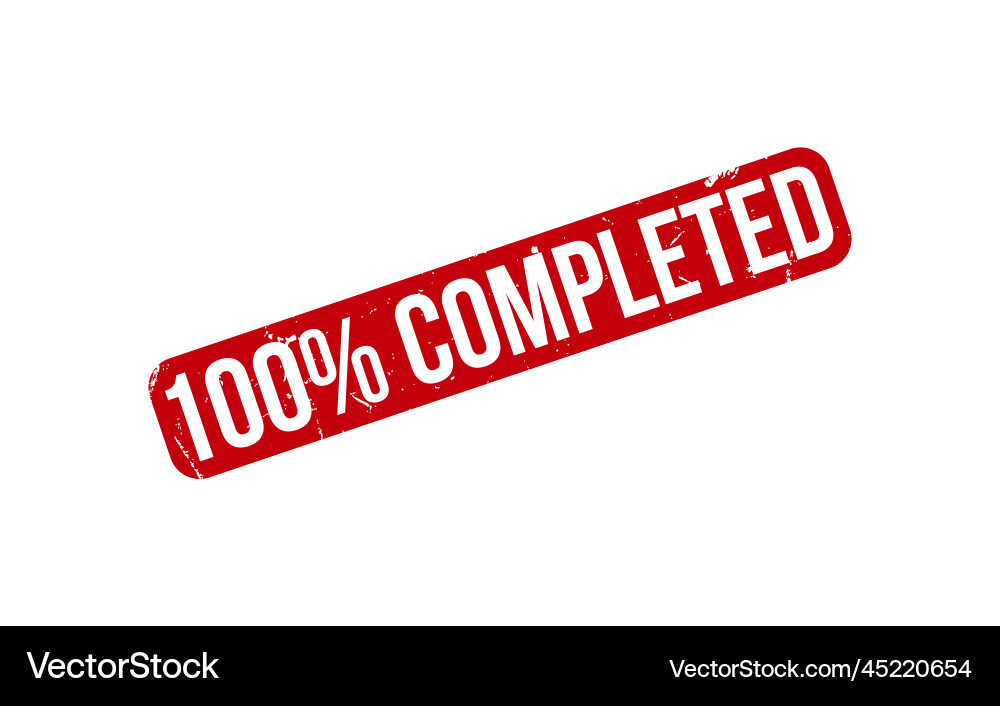 100 completed rubber stamp seal Royalty Free Vector Image