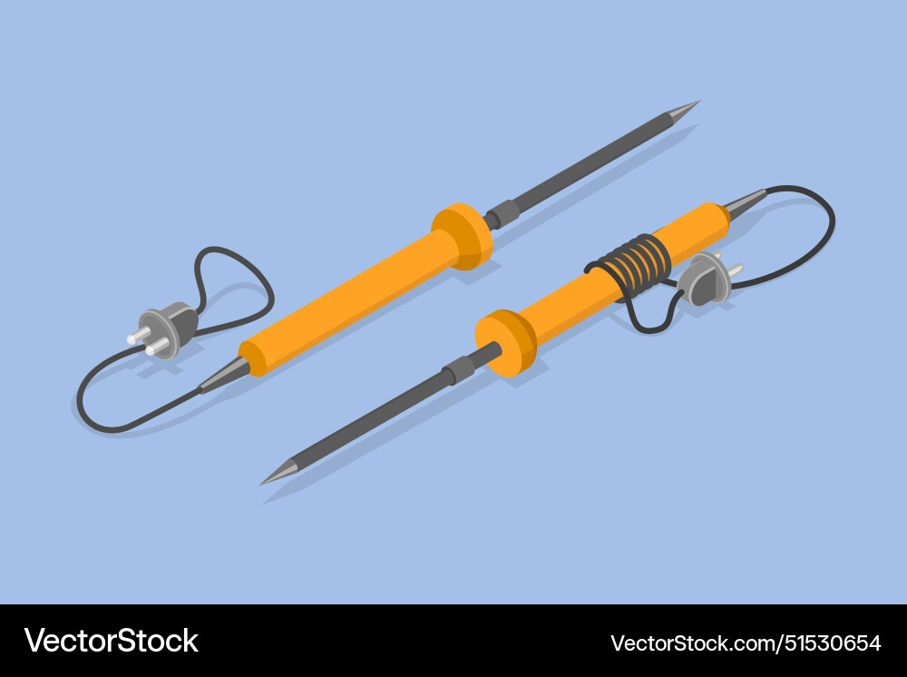 3d isometric flat icon of welding tool Royalty Free Vector