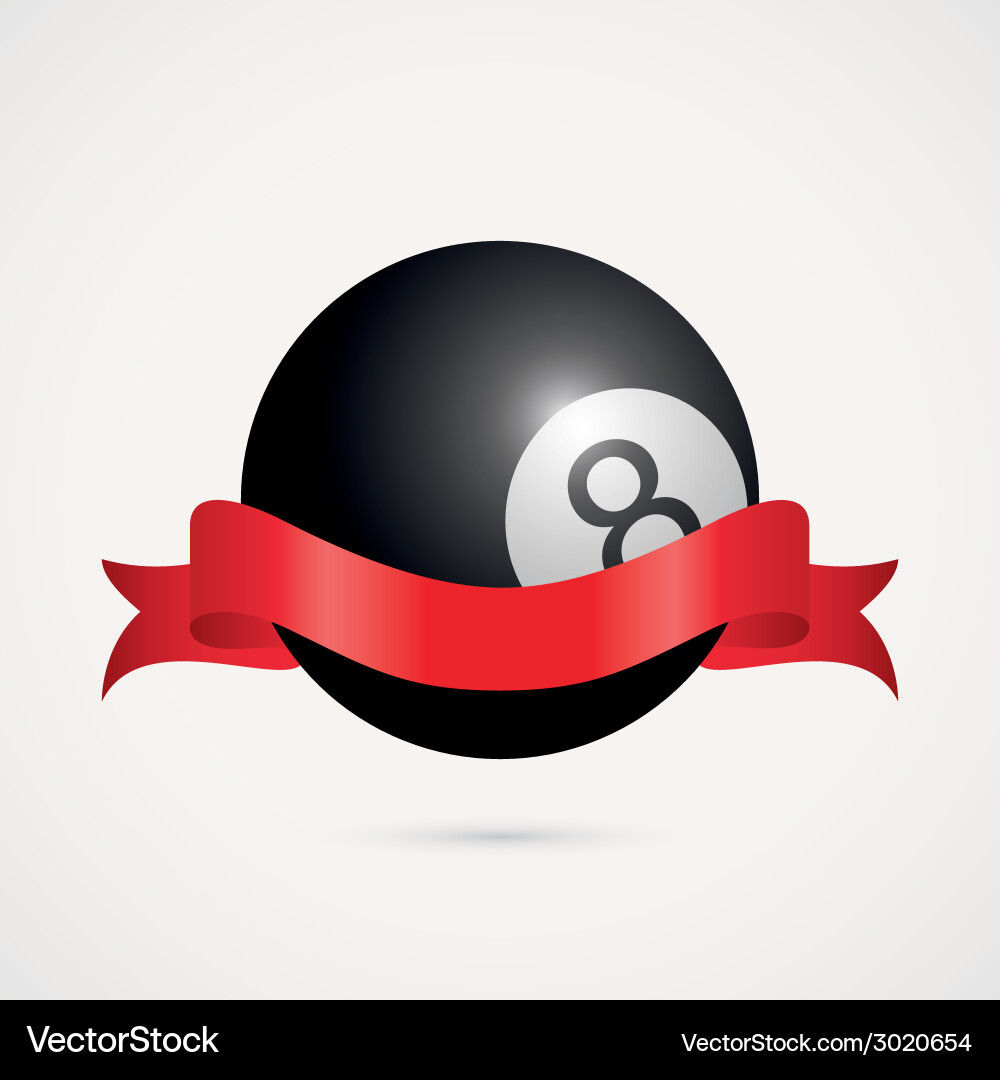 Abstract billiards ball on a white background Vector Image