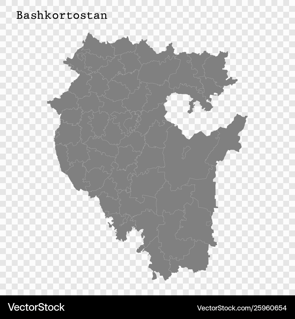 Bashkortostan Map - Russia Region Royalty Free Vector Image