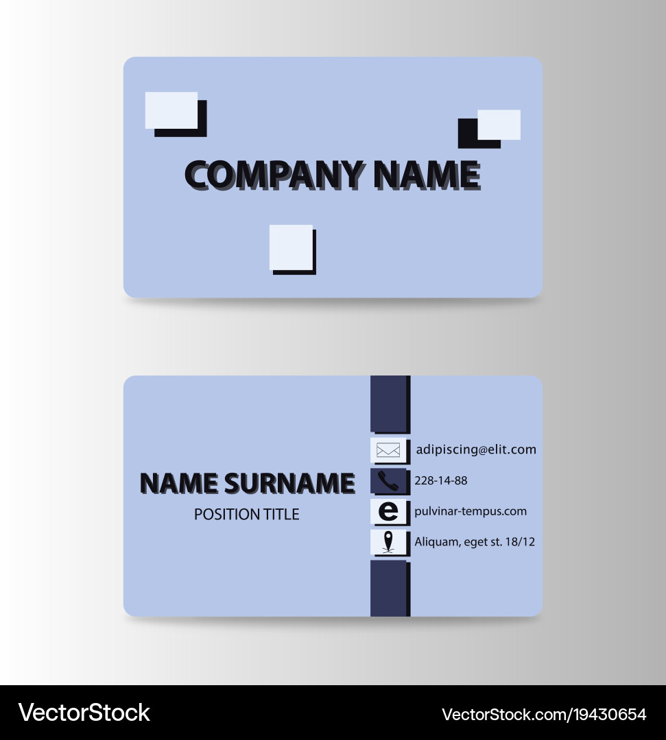 Business and visit card Royalty Free Vector Image