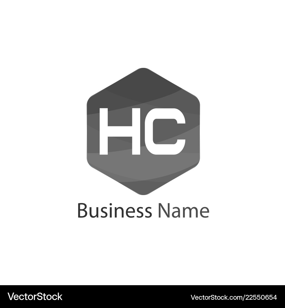 Initial hc letter logo design Royalty Free Vector Image