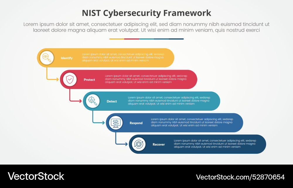 Nist cybersecurity framework infographic concept Vector Image