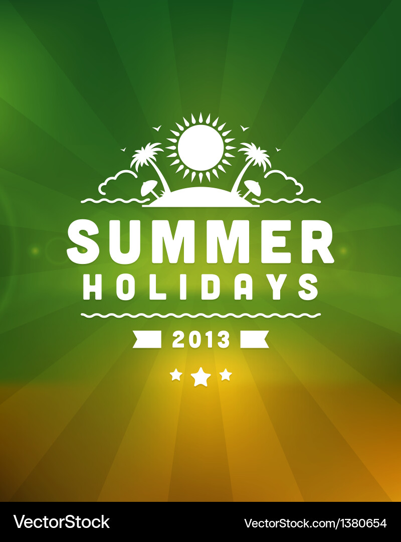 Retro summer design poster Royalty Free Vector Image