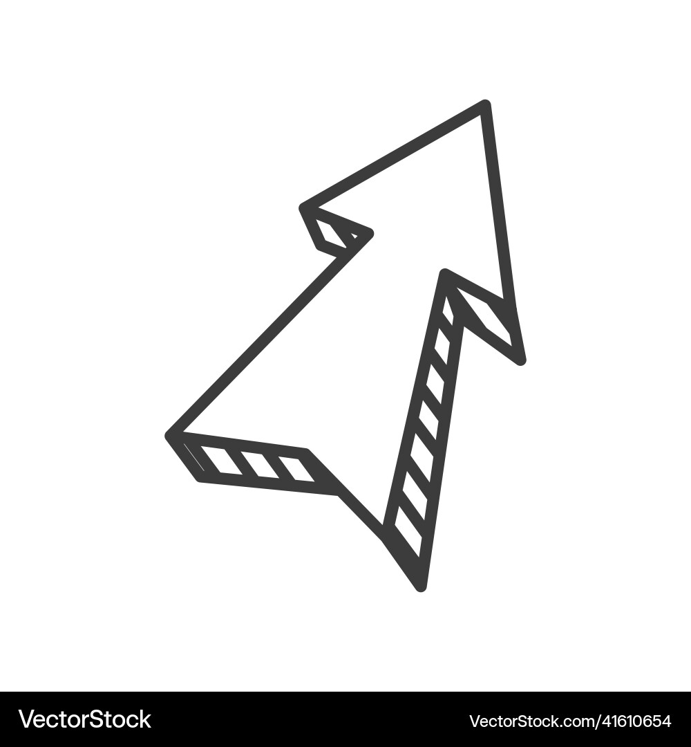 This way arrow button doodle design next point Vector Image