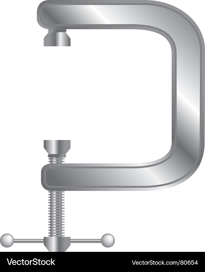 Tool clamp Royalty Free Vector Image - VectorStock