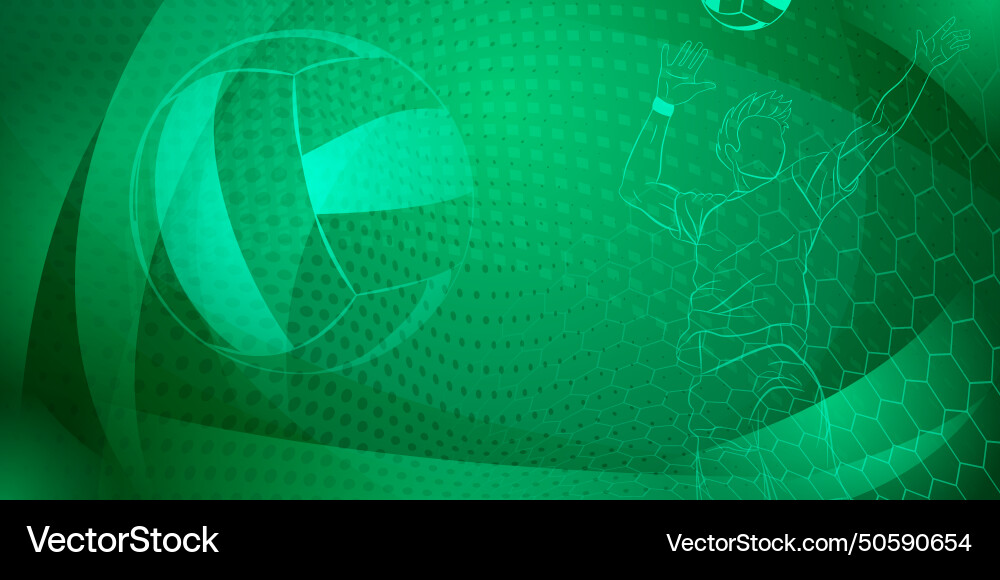 Volleyball themed background Royalty Free Vector Image