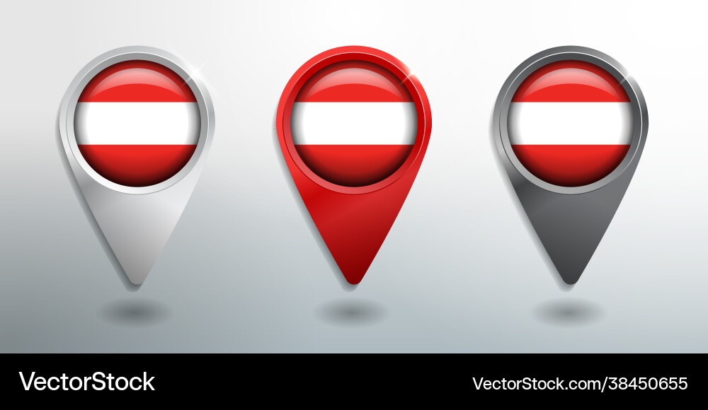 3d pointer tag and location marker with round Vector Image
