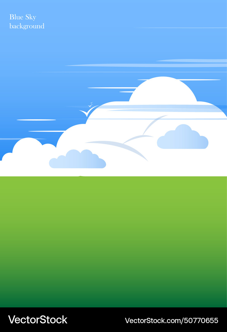 Abstract blue sky with clouds background Vector Image