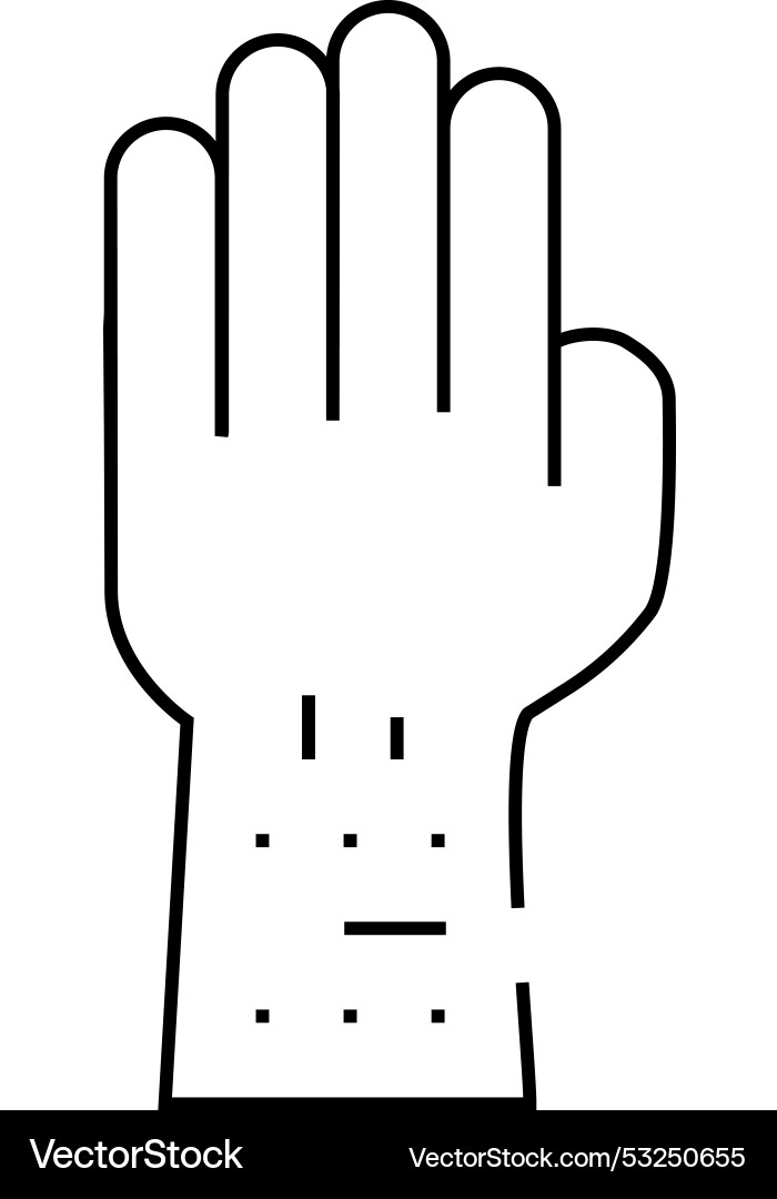 Allergic Reaction Test Line Icon Royalty Free Vector Image