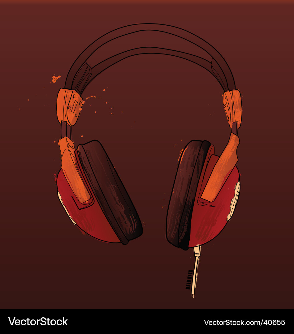 Headphones Royalty Free Vector Image - VectorStock