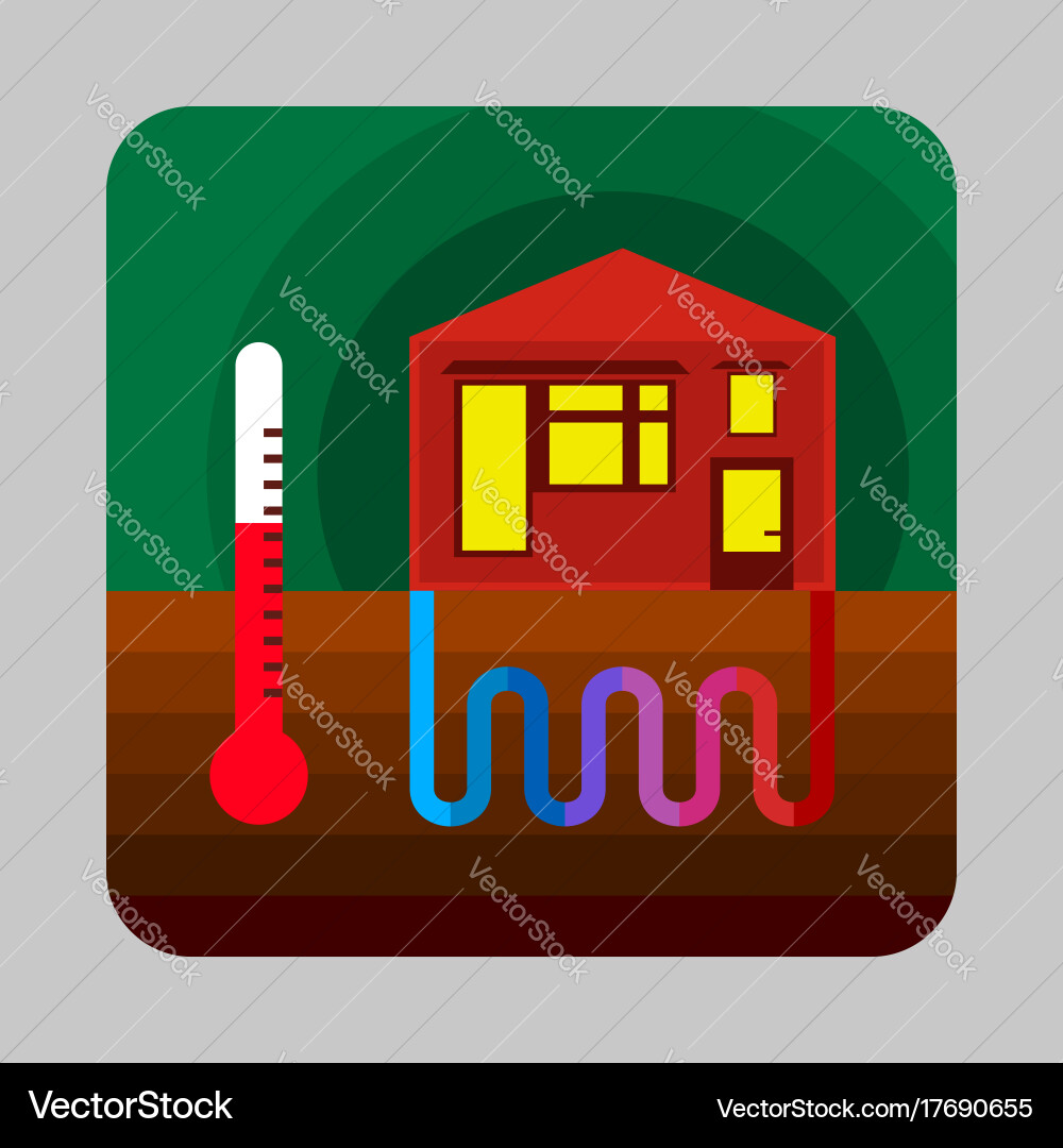 Home thermal energy concept background cartoon Vector Image