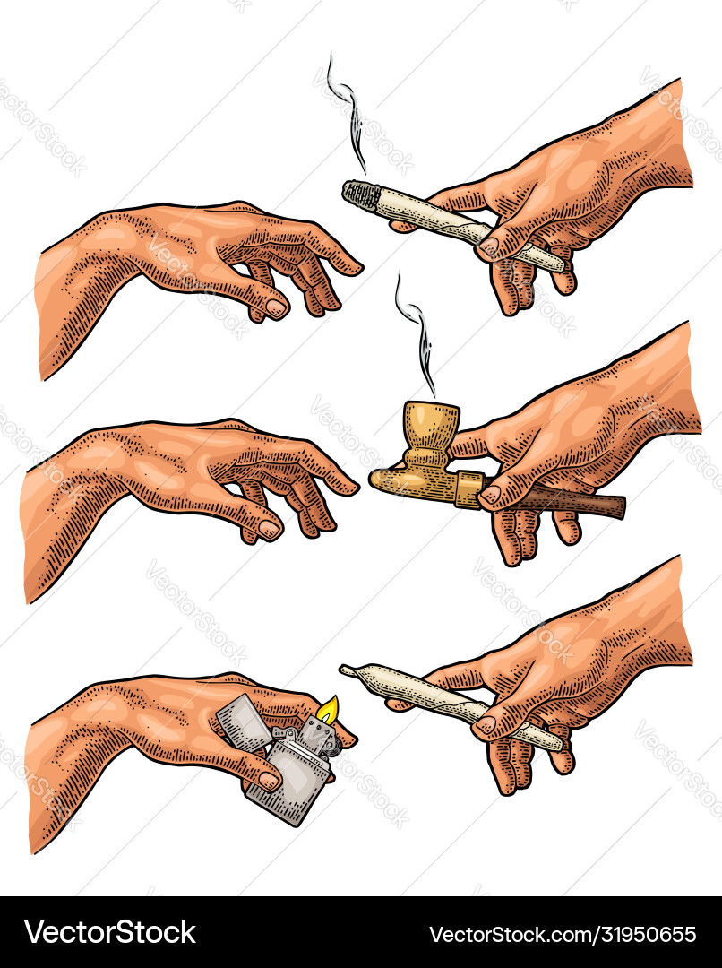 Hand Holding a Weed Vector Images (over 150)