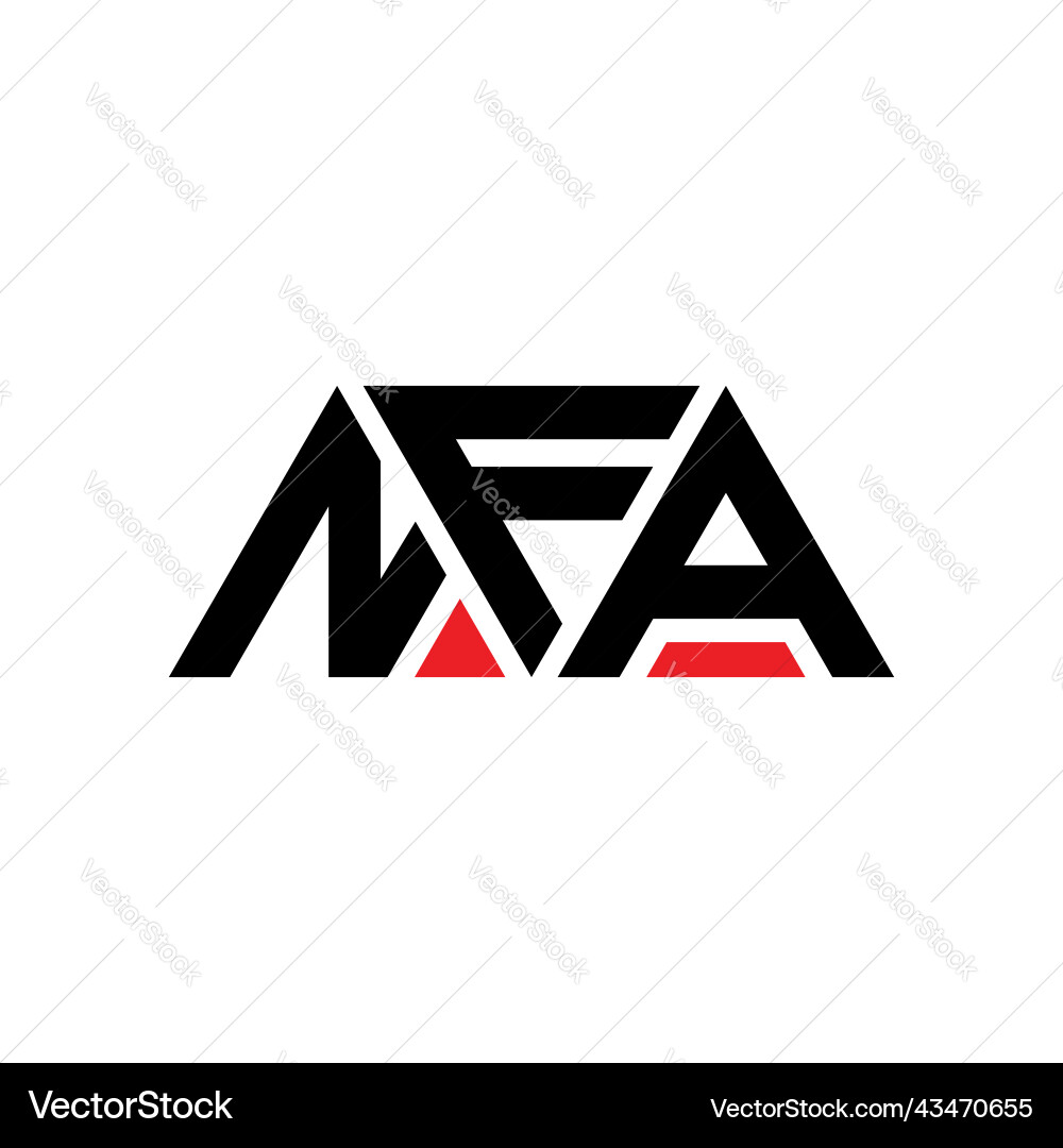 Nfa triangle letter logo design Royalty Free Vector Image