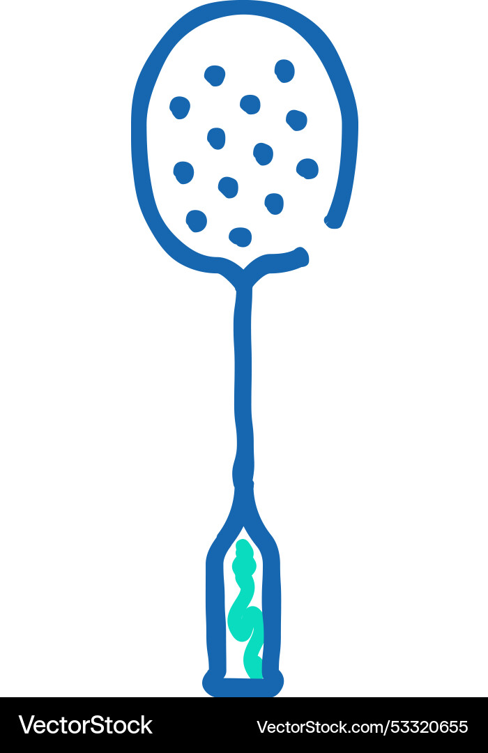 Racket professional badminton icon doodle Vector Image