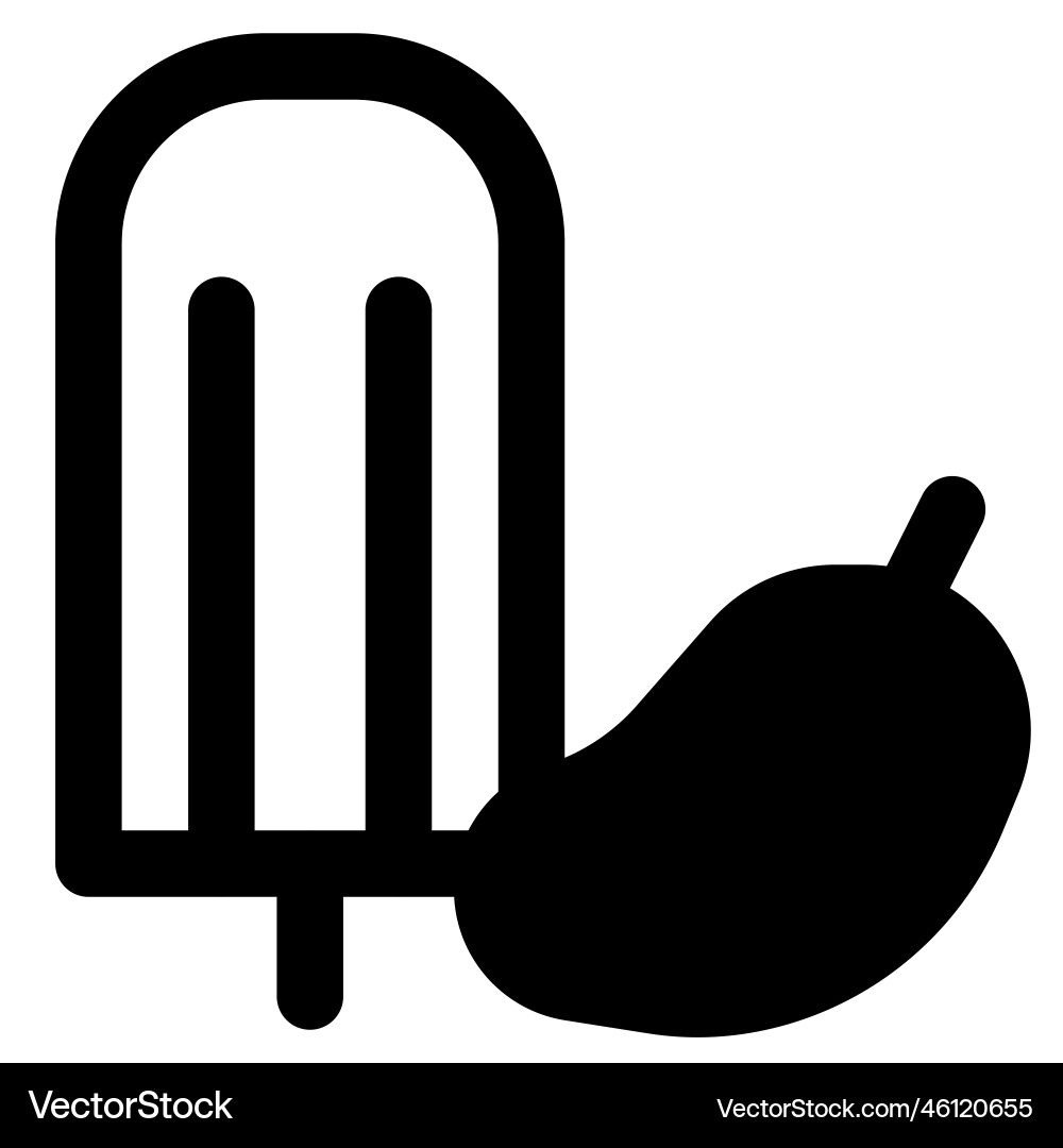 Tasty frozen mango flavored ice pop Royalty Free Vector