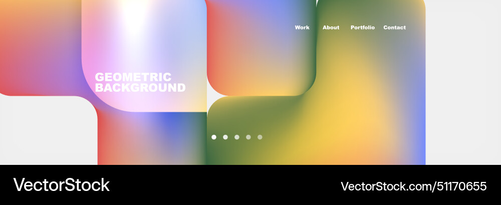 Vibrant geometric design with rainbow gradient Vector Image