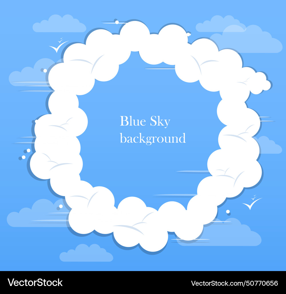 Abstract blue sky with clouds background Vector Image