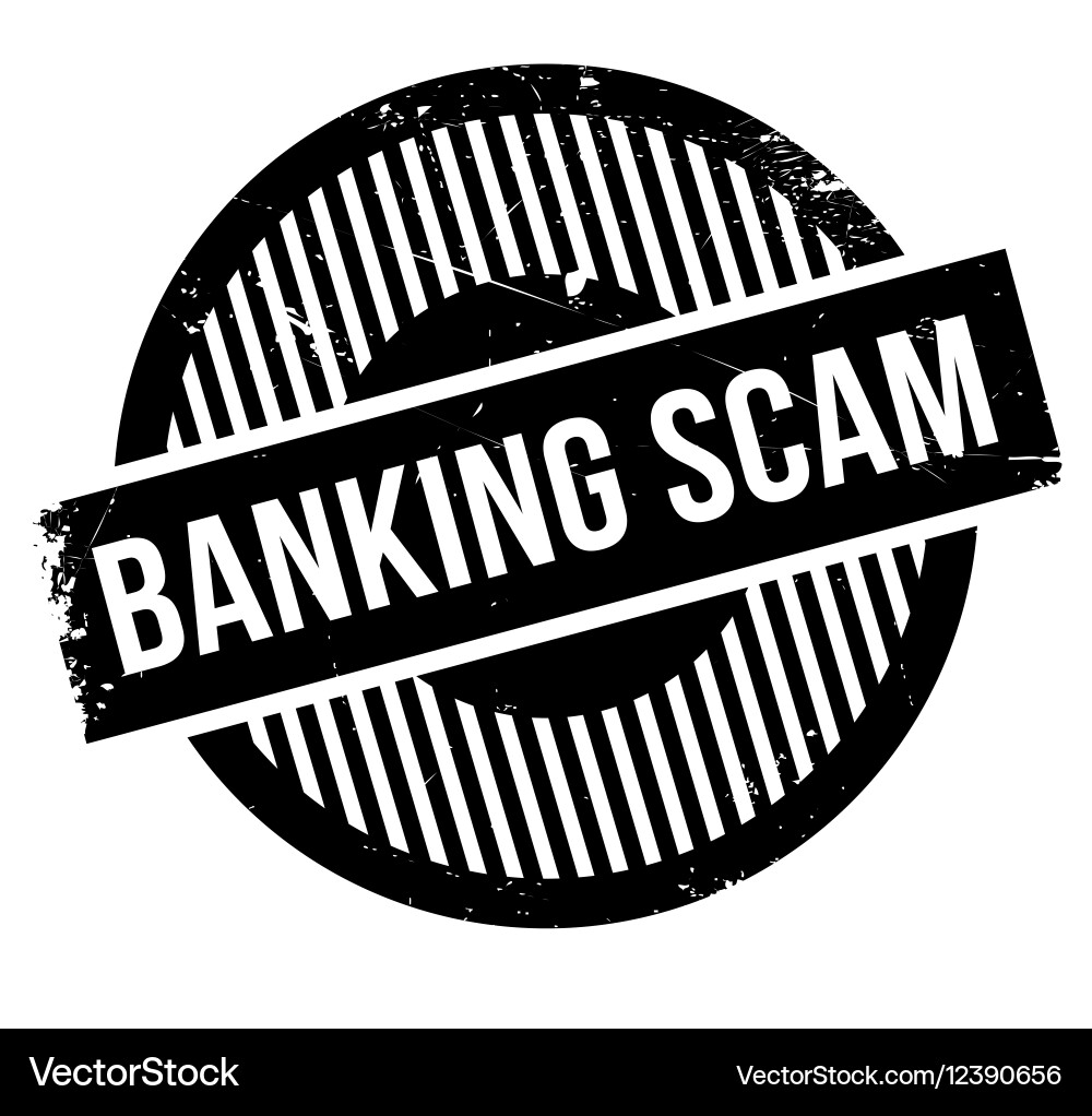 Banking scam rubber stamp Royalty Free Vector Image