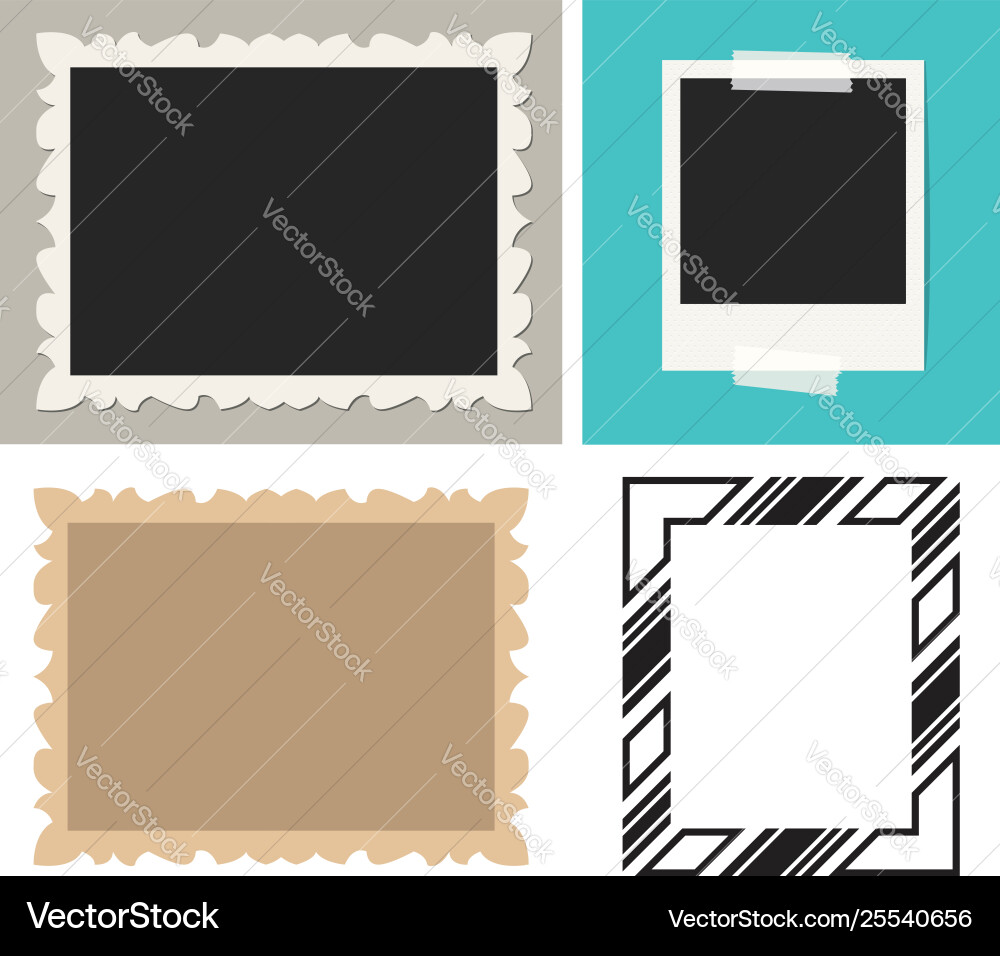 Blank instant photo frame Royalty Free Vector Image