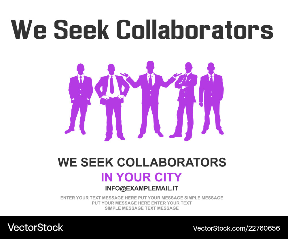 Business teamwork flyer poster design background Vector Image