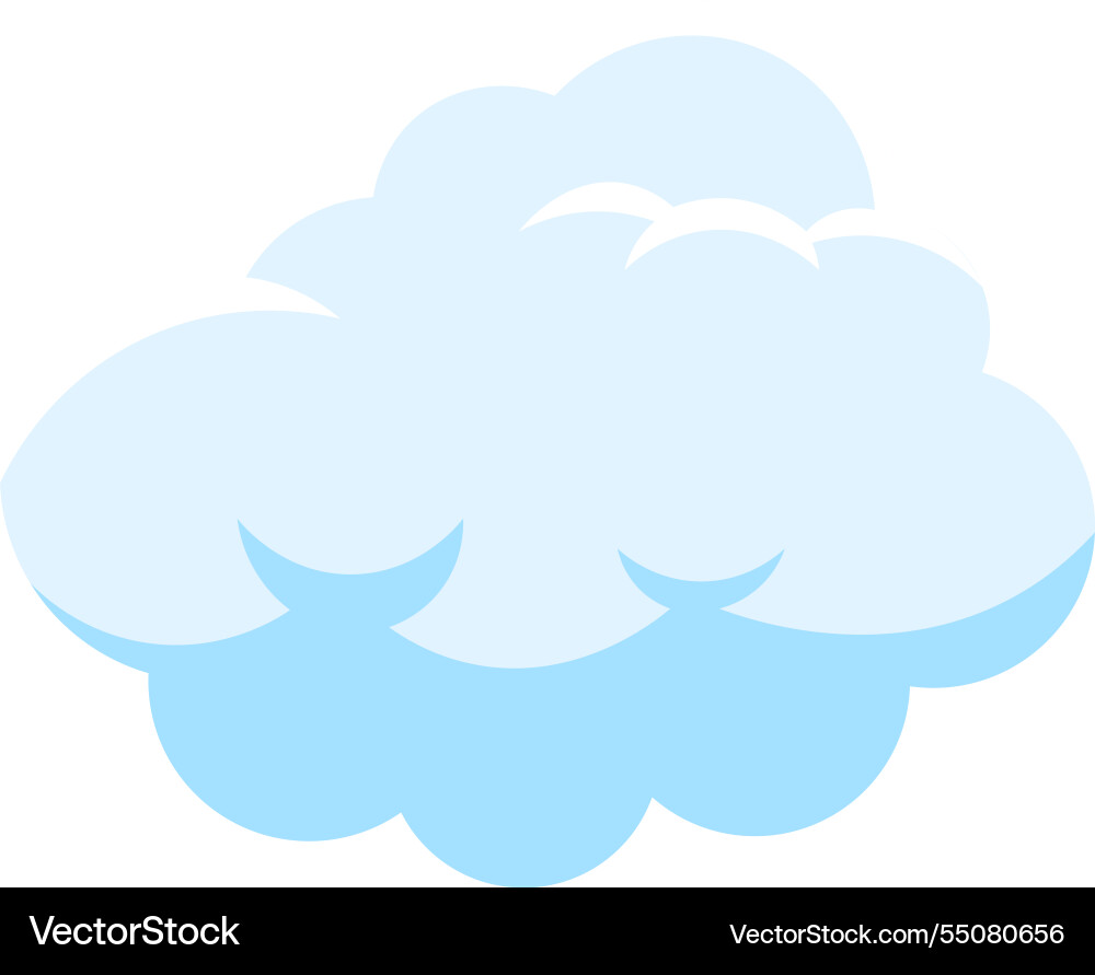 Cartoon featuring a light blue cloud Royalty Free Vector