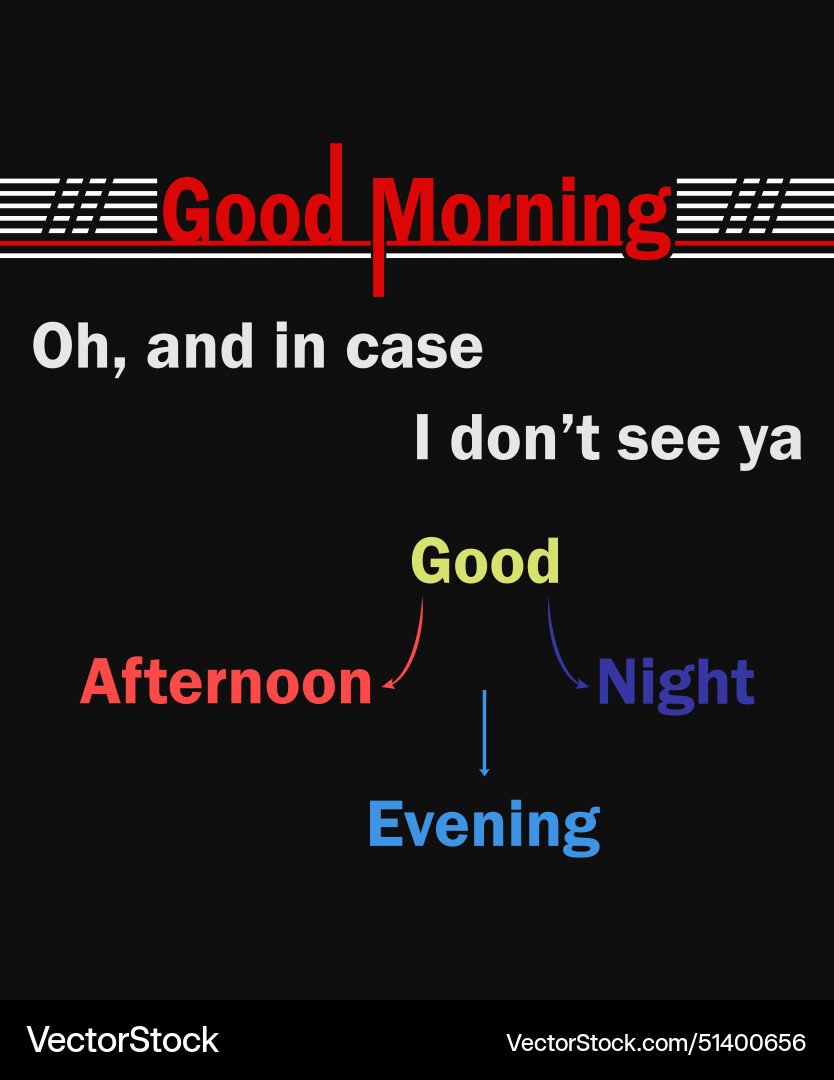 Creative good morning typography t-shirt design Vector Image