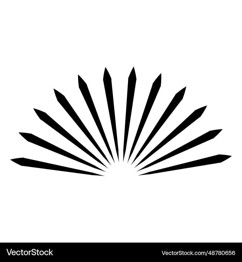 Dawn Sonnenstrahlen-Symbol Lizenzfreies Vektorbild