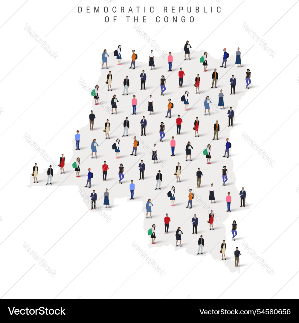 Democratic republic of the congo population map Vector Image