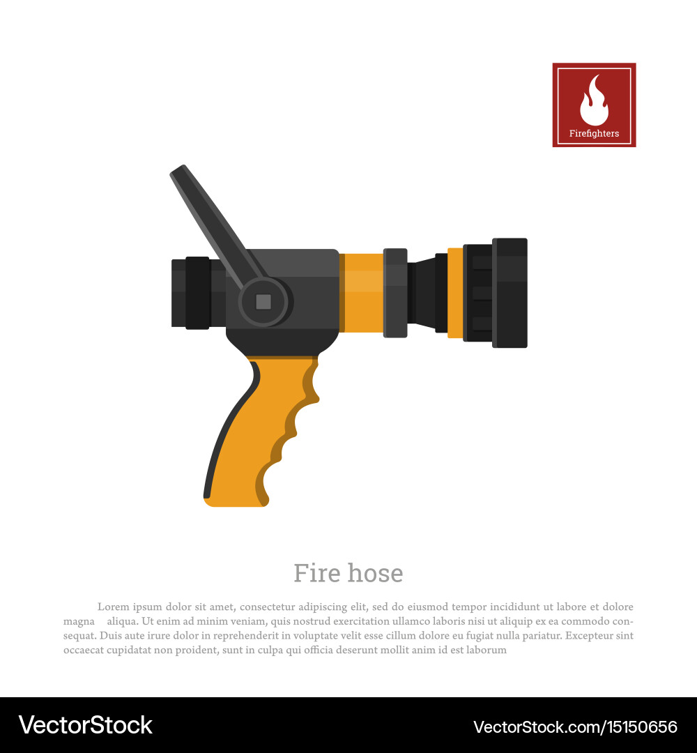Fire hose on a white background Royalty Free Vector Image
