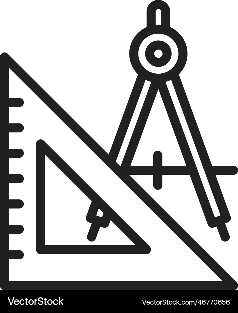 Geometry tools icon image suitable Royalty Free Vector Image
