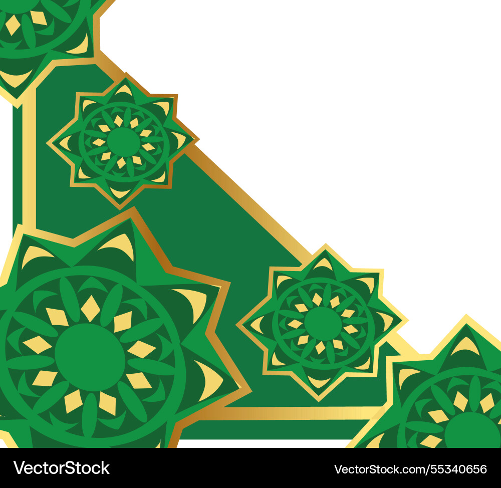 Islamic background border frame free illus Vector Image