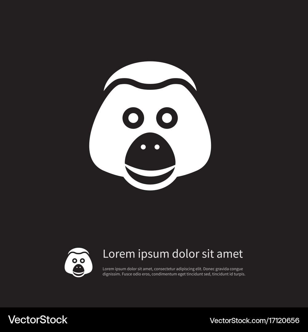 Isolated monkey icon ape element can Royalty Free Vector