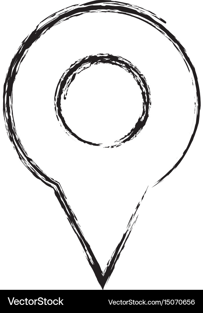 Map pin icon direction gps element search Vector Image