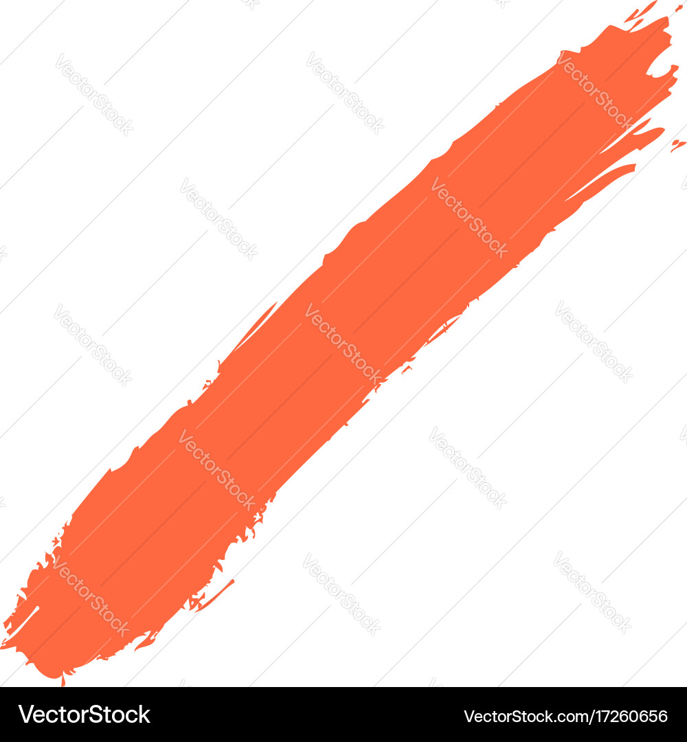 Red paint brush stroke Royalty Free Vector Image