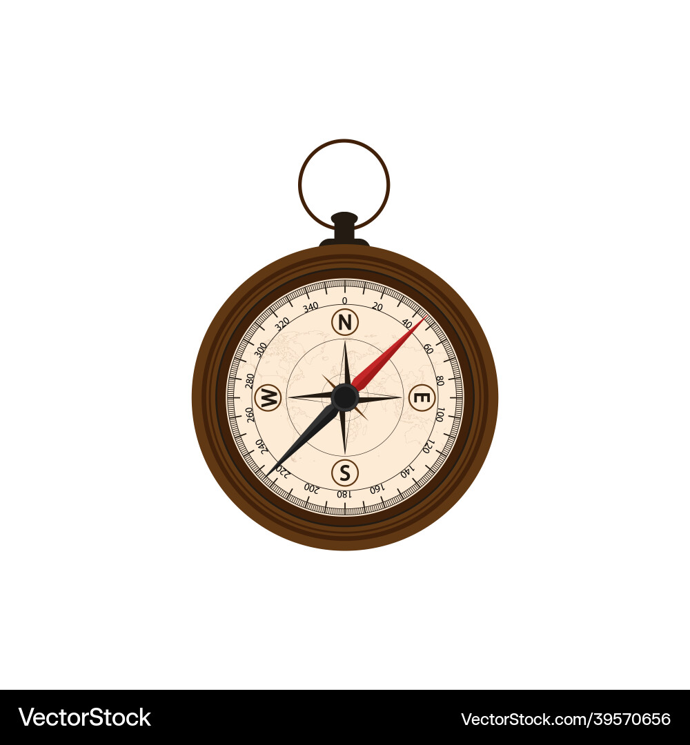 Retro compass Royalty Free Vector Image - VectorStock