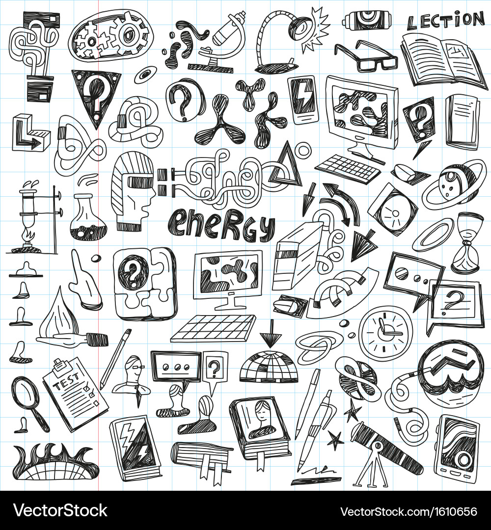 Science - doodles Royalty Free Vector Image - VectorStock