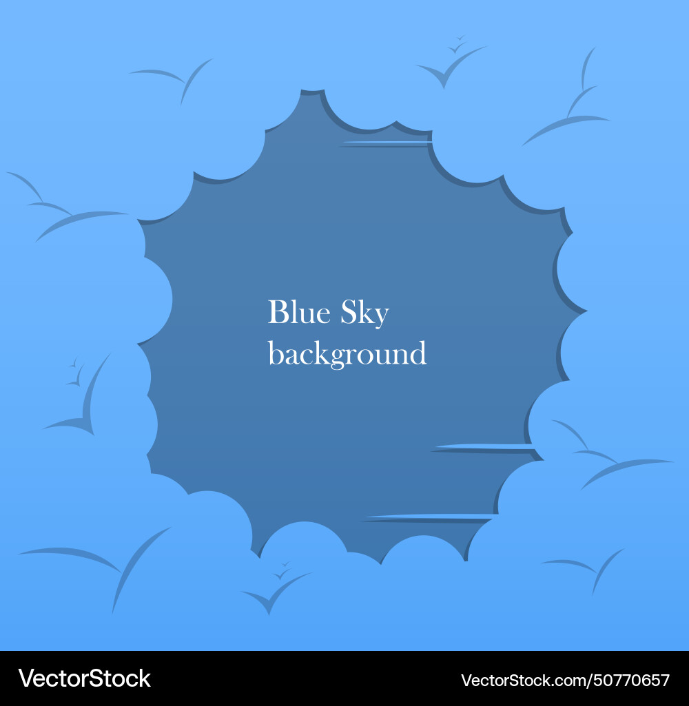 Abstract blue sky with clouds background Vector Image