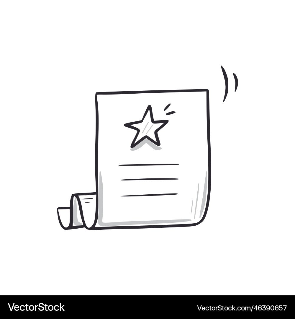 Bonus reward program doodle icon voucher Vector Image