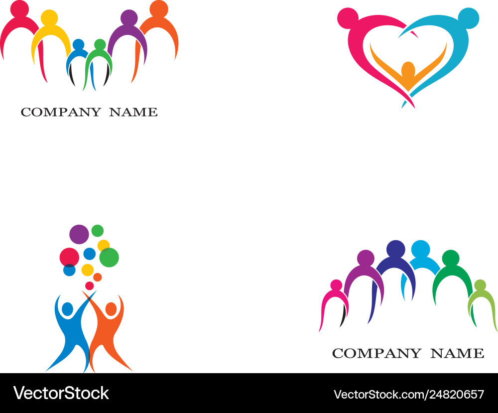 Community care symbol design Royalty Free Vector Image